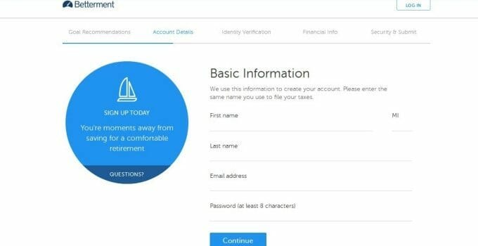How to Open an Account With Betterment